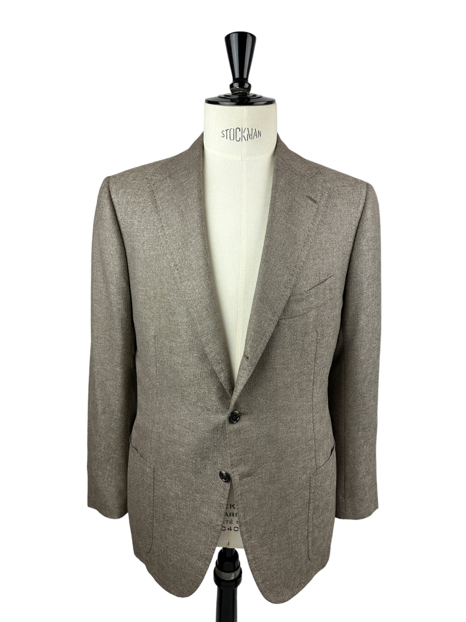Cesare Attolini Taupe Silk & Cashmere Jacket