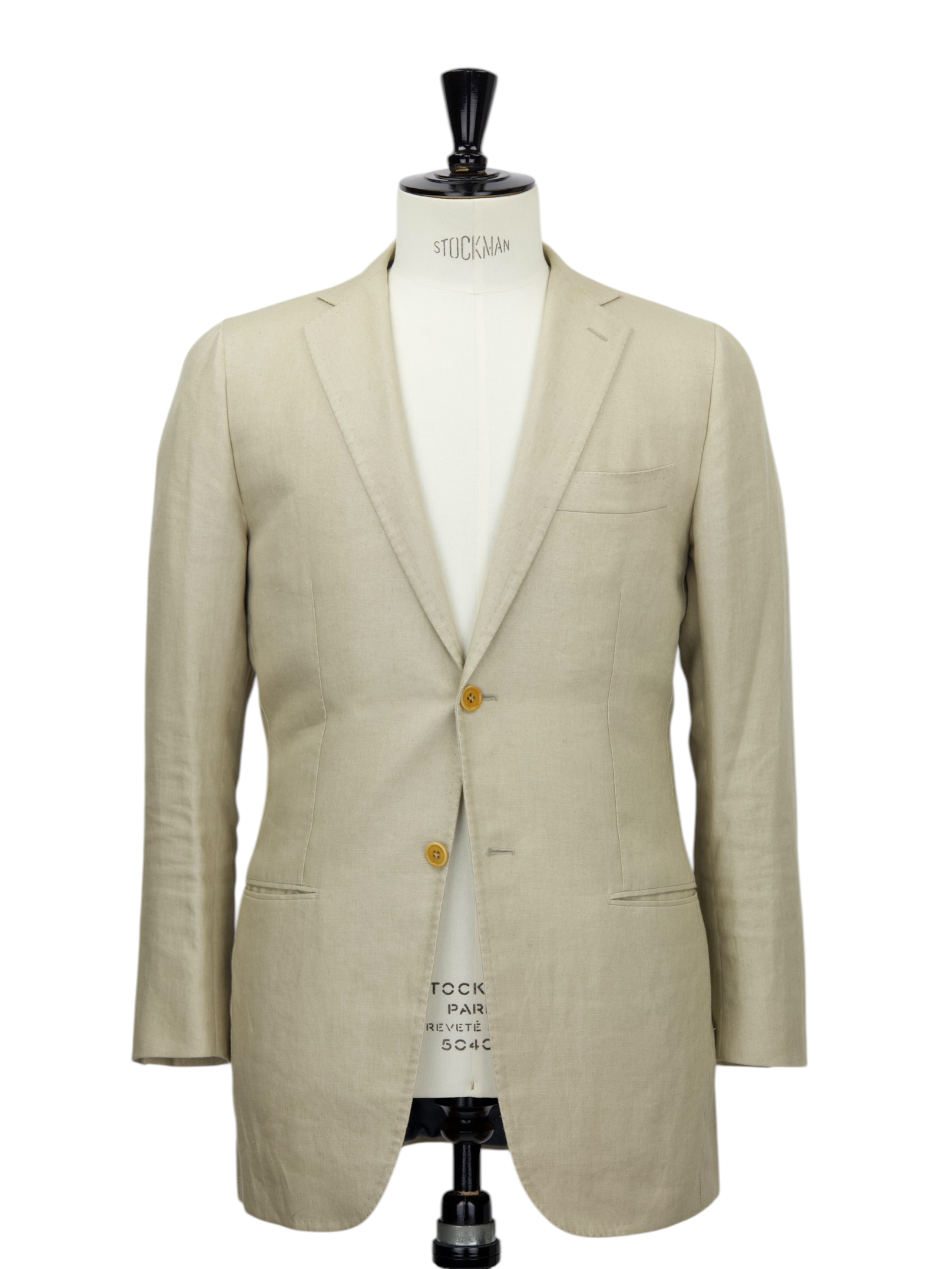 Luigi Borrelli Khaki Pure Linen Panama-Weave Summer Suit