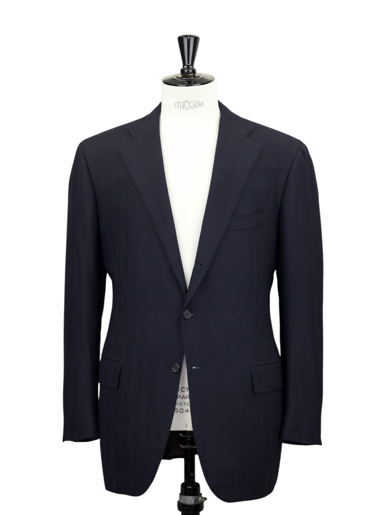 Cesare Attolini Black Wool, Camel & Cashmere Herringbone Jacket